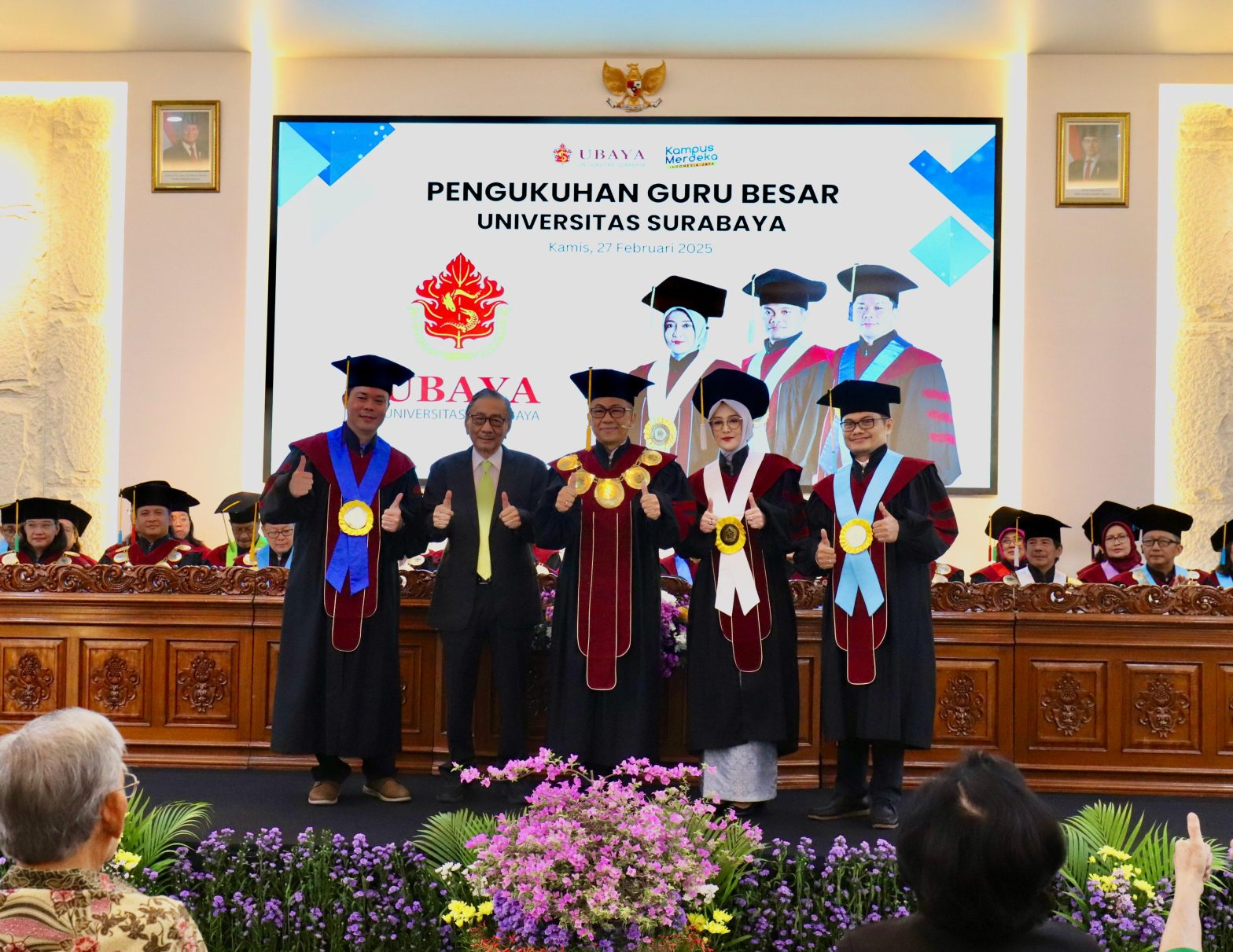 Ubaya kukuhkan tiga guru besar baru guna perkuat riset dan inovasi - Universitas Surabaya (UBAYA)