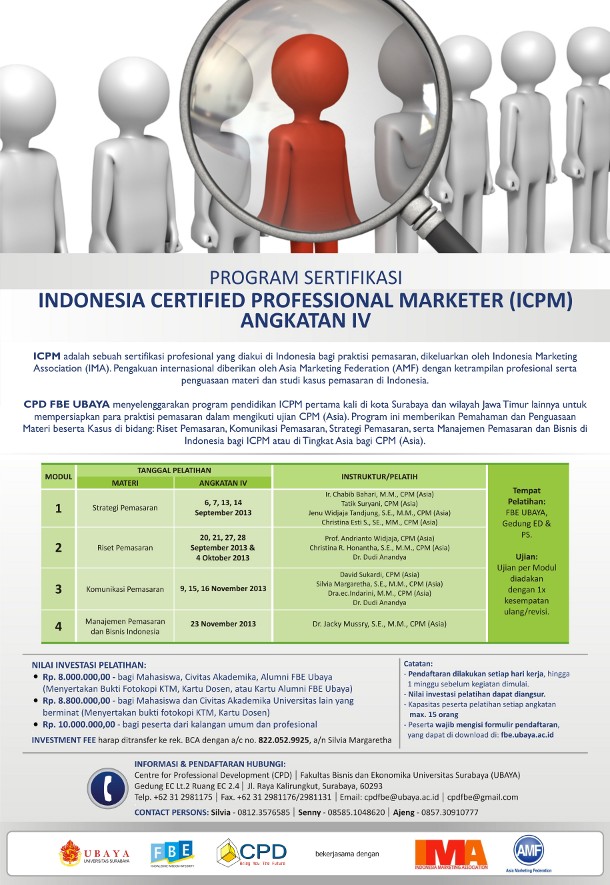 Program Sertifikasi ICPM Angkatan IV - Universitas Surabaya (UBAYA)