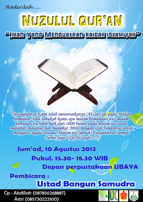 UKKI Ubaya Mengadakan peringatan Nuzulul Quran - Universitas Surabaya ...