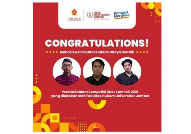 Mahasiswa FH harumkan nama Ubaya dalam UNEJ Law Fair 2021 - Universitas ...