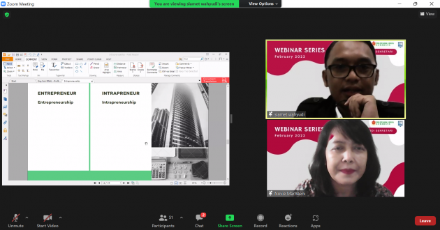 Bahas Serba-Serbi Intrapreneurship di Webinar Series Poltek Ubaya ...