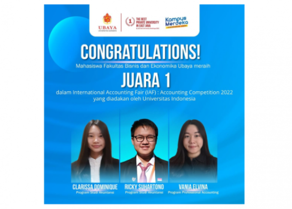 Mahasiswa FBE harumkan nama Ubaya pada IAF: Accounting Competition ...