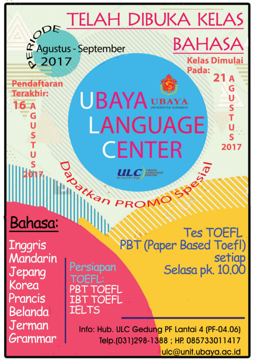 Telah Dibuka Kelas Bahasa periode Agustus - September 2017 ...